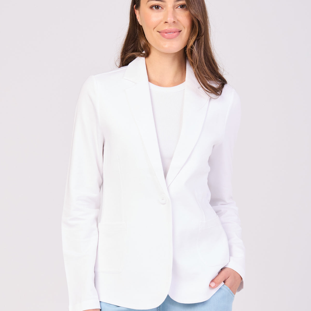 The Classic Jacket - White – Dharma Bums Yoga and Activewear