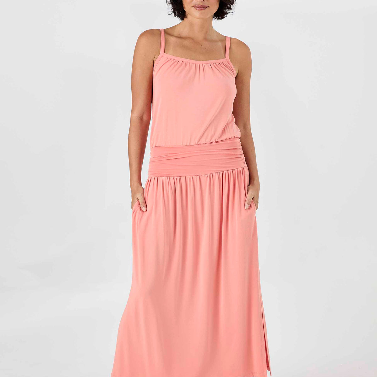 Imogen Dress - Apricot – Dharma Bums