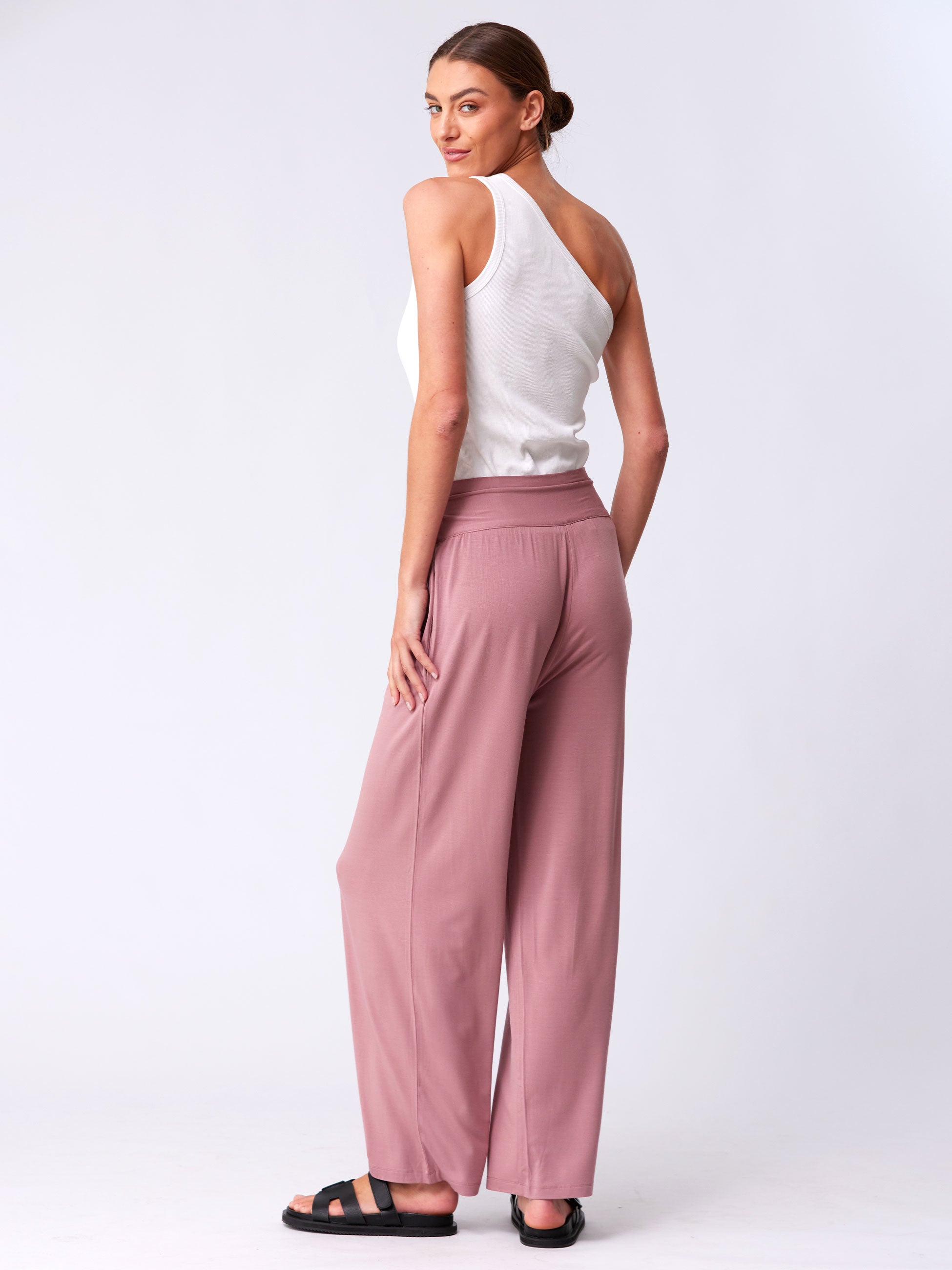 Nomad Modal Wide Leg Pant - Navy – Dharma Bums Yoga and Activewear